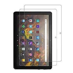 [2-Pack] All-new Fire HD 10 2021/Fire HD 10 Kids/Fire HD 10 Kids Pro/Fire HD 10 Plus Screen Protector,HD Anti-Scratch Anti-Fingerprint 9H Hardness Tempered Glass