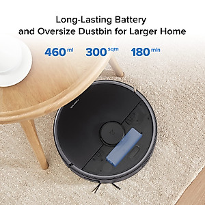 roborock S4 Max Robot Vacuum with Lidar Navigation, 2000Pa Strong Suction, Multi-Level Mapping, No-go Zones, Ideal for Carpets and Pets Robotic Vacuum