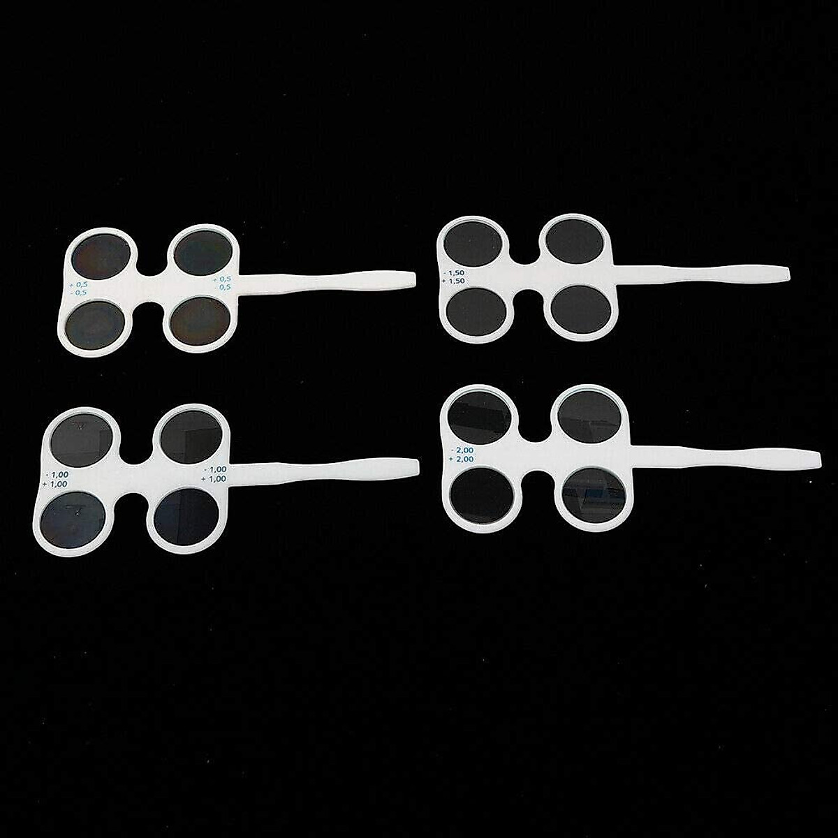 4 Units Optical Flipper Optometry Plastic Flip Trial Lens Plastic Confirmation Flipper Ophthalmic Flipper Optical Instruments (4pcs/Set (±0.50, ±1.00, ±1.50, ±2.00))
