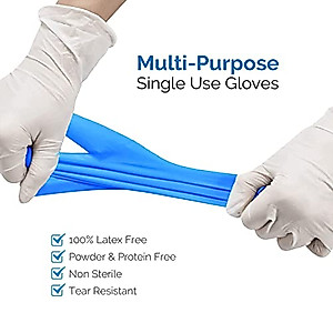 Basic Medical Synmax Vinyl Exam Gloves - Latex-Free & Powder-Free - Medium, BMPF-3002(Case of 1,000)