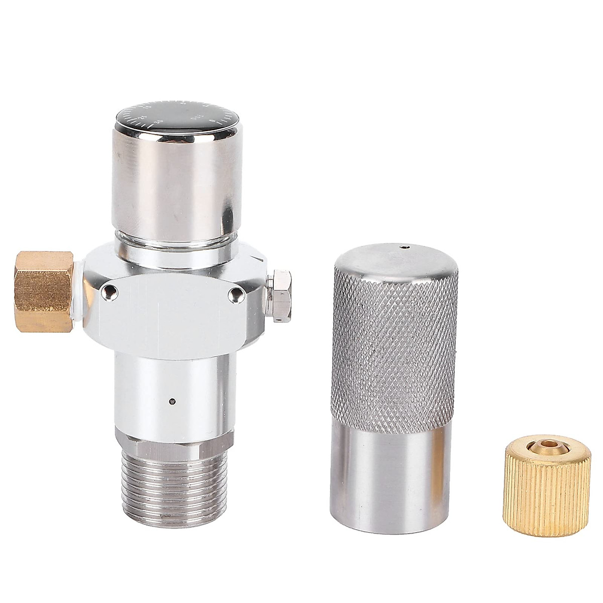 Coffee Nitrogen Charger Beer N2 Gas Regulator Mini with Gas Ball Lock Aluminum Alloy N2 Regulator 0‑30PSI PSI Tanks Pressure For Coffee Cocktail Refill