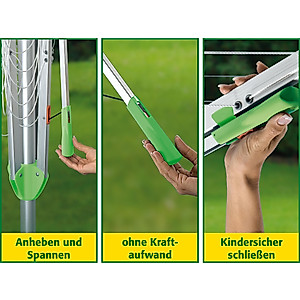 Exaco Novaplus 500 Rotary Clothesline, Silver/Blue