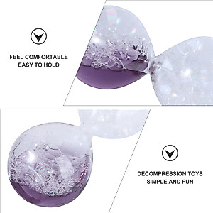 cabilock Hour Glass Glass Hourglass Timer Liquid Hourglass Liquid Motion Timer Hourglass Bubble Singing Hourglass Home Decorations Birthday Gifts (Purple) Water Wiggler