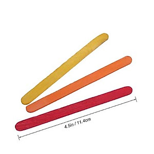 KTOJOY 200 Pcs Colored Wooden Craft Sticks Wooden Popsicle Colored Craft Sticks 4.5 inch Length Treat Sticks Ice Pop Sticks for DIY Crafts，Home Art Projects, Classroom Art Supplies