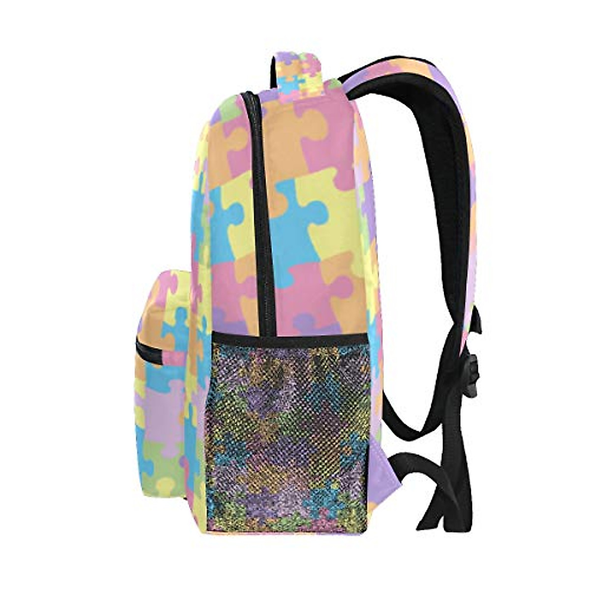 Brighter Puzzle Backpack Students Shoulder Bags Travel Bag College School Backpacks for Men and Women