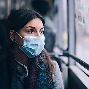 Lamy 50 PCS Face Masks Disposable for Protection Earloop Blue 3 Ply Breathable Face Mask for Man and Woman