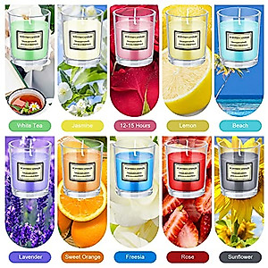 30 Pieces Scented Candles Gift Set with 10 Fragrances Aromatherapy Soy Wax Glass Jar Candle 1.8 oz Votive Candles for Home Wedding Holiday Anniversary Decoration