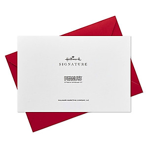 Hallmark Signature Peanuts Fathers Day Card (Snoopy and Woodstock Canoeing) (799FFW2007)