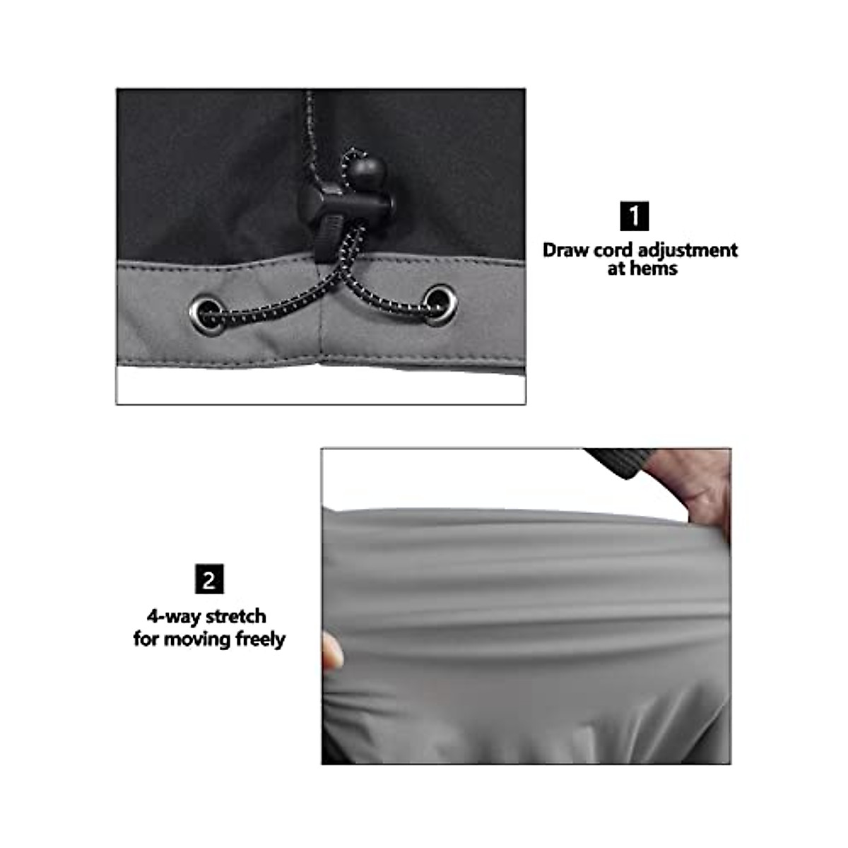 Little Donkey Andy Men's Lightweight Softshell Vest, Windproof Sleeveless Jacket for Travel Hiking Running Golf Gray XL