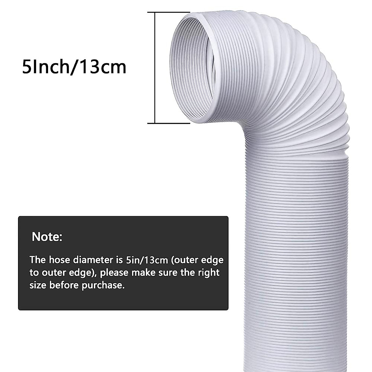 Bysameyee Portable Air Conditioner Hose Extention Coupler, Universal 5.9 Inches (150MM) AC A/C Exhaust Vent Hose Connector Coupling Fits Clockwise and Counter-Clockwise 5.9” Thread Hose