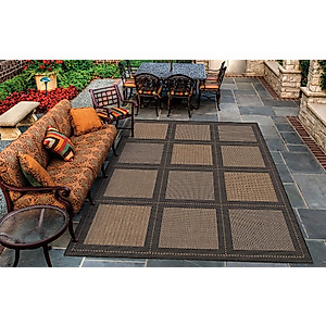 Couristan 1043/2500 Recife Summit 8-Feet 6-Inch by 13-Feet Rug, Cocoa Black