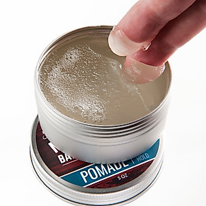 Rocky Mountain Barber Company Pomade for Men - 5 oz Tub Classic Styling Product with Strong Firm Hold for Side Part, Pompadour & Slick Back Looks – High Shine & Easy to Wash Out – Water Based