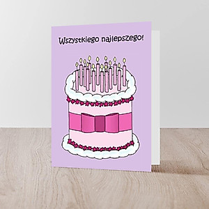 CafePress Polish Happy Birthday Greeting Cards Folded Greeting Card Matte