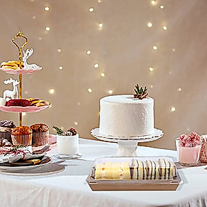 60 Sets Roll Cake Box with Lid Swiss Roll Containers Sushi Box Sandwich Craft Paper Box Plastic Charcuterie Takeout Box for Muffin Pastry Hot Dog Sandwich Cupcakes with 60 Seal Stickers (Rectangle)