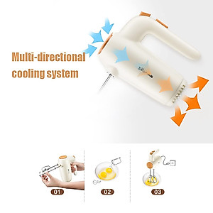 Bear Hand Mixer Electric DDQ-B01K1 125W Ultra Power Stand-up Kitchen Handheld Mixers with 2 Beaters/5-Speed Adjustment for Whipping Mixing Cookies/Brownies/Cakes 220V