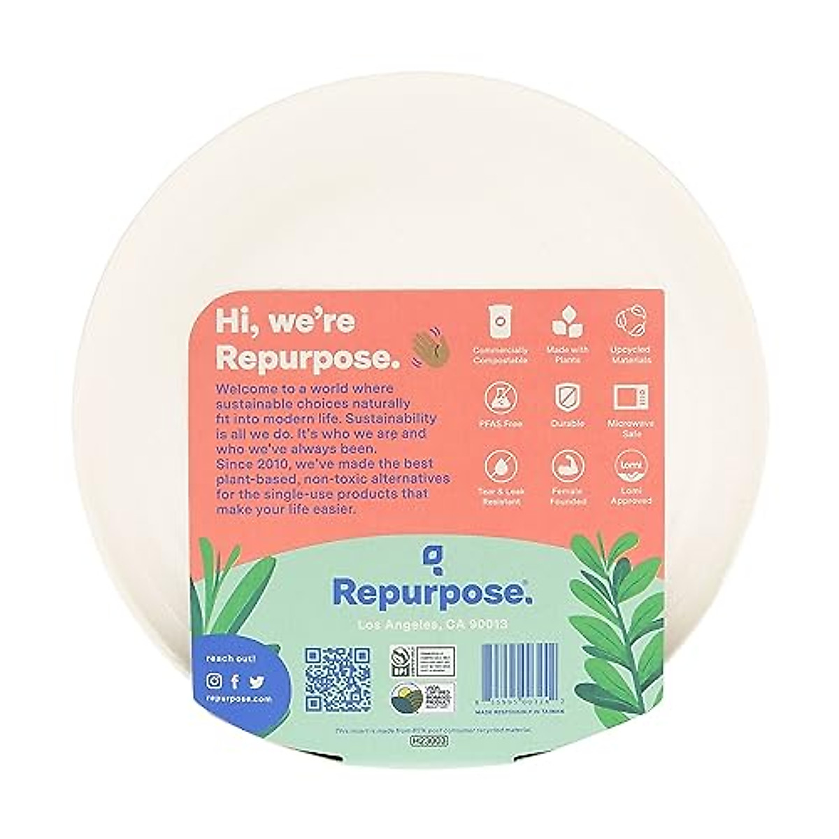 Repurpose, 6" Eco-Dessert Plates, 20 Count