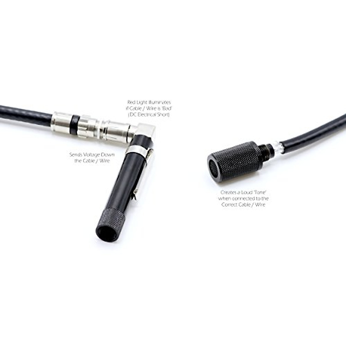 Coaxial (Coax) Pocket Continuity Tester (Tracer) with Voltage Toner (Sound) and Barrel Connector Bundle, for Testing, Labeling, and Identifying coaxial Lines - Pocket Toner