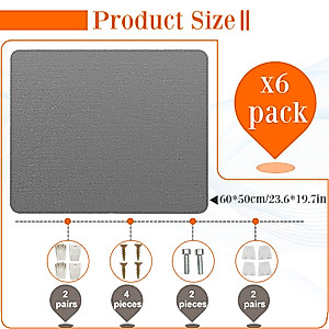 6 Packs Desk Divider Privacy Panel 20 x 24 Inch Acoustic Freestanding Desktop Partition Desk Dividers for Office Student Test Dividers Sound Proof Dividers Reducing Noise Visual Distractions (Gray)