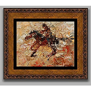 SOLD The Rider, Equine Western Horse By Internationally Renown Artist Andre Dluhos
