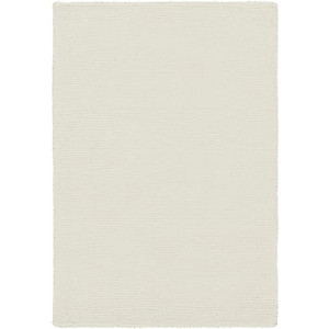 Brockton Solid Wool Modern Farmhouse Area Rug - Suitable for Living Room Bedroom -0 Wool - Hand Loomed - Medium Pile - Beige, Cream - 6' x 9'