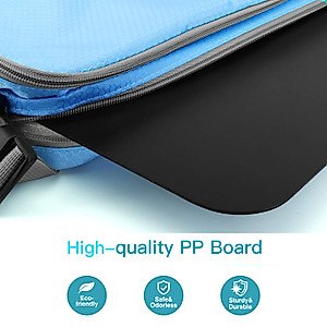 Zooawa Kids Travel Tray Car Seat Trays, Detachable 4 in 1 Toy Storage Organizers Bag iPad Kindle & Other Tablets Holder for Toddlers -Blue