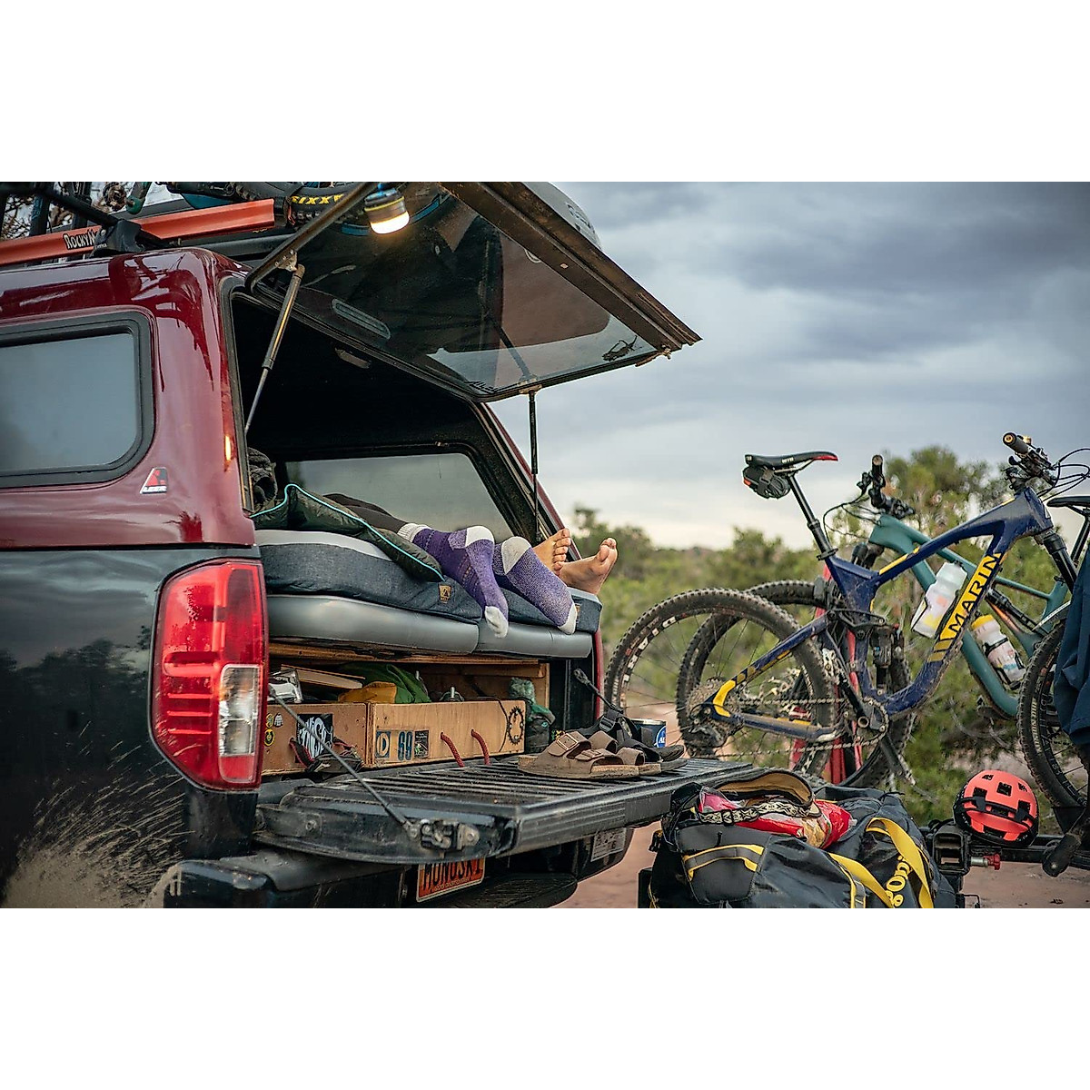 HEST Sleep System - Memory Foam Camping Mattress with Inflatable Pump and Carry Bag, Single Mattress, 78" L x 25" W