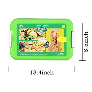 AGENTLAN Dinosaur Sensory Bin, Dinosaur Dig Sensory Toys with Play Sand for Toddlers Boys and Girls, Kids Toys Gift Sand Box for Age 3 4 5 6 7 8