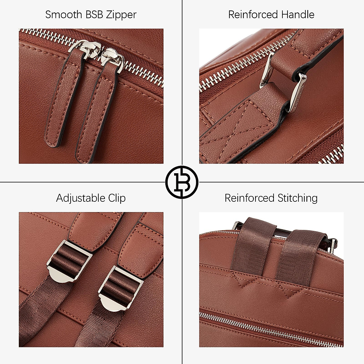 BOSTANTEN Genuine Leather 13 inch Laptop Backpack for Women Computer Bag Travel Large College Shoulder Bag