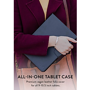 Cooper Backlight Executive Keyboard Case for 9, 9.7, 10, 10.1, 10.2, 10.5" Tablets | Bluetooth Keyboard & Leather Folio, 7 Color Backlit with Hotkeys