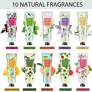 Ownest 10 Pack Fruits Extract Fragrance Hand Cream, Moisturizing Hand Care Cream Travel Gift Set,For Men And Women-30ml