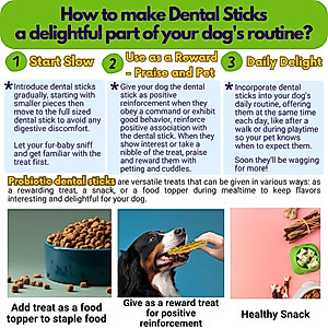 Avery's Holistic Paws Probiotic Dog Dental Treats - Dog Teeth Cleaning, Gut Health, Freshens Breath, 23 Bacon Dog Dental Chews, 3 Inches Each - Natural & Organic Dog Oral Care Treats - Made in USA