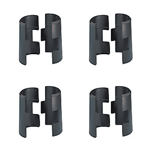 METRO 9985 Replacement Plastic Split Sleeves for Super Erecta Industrial Wire Shelving, Black, Pack of 4