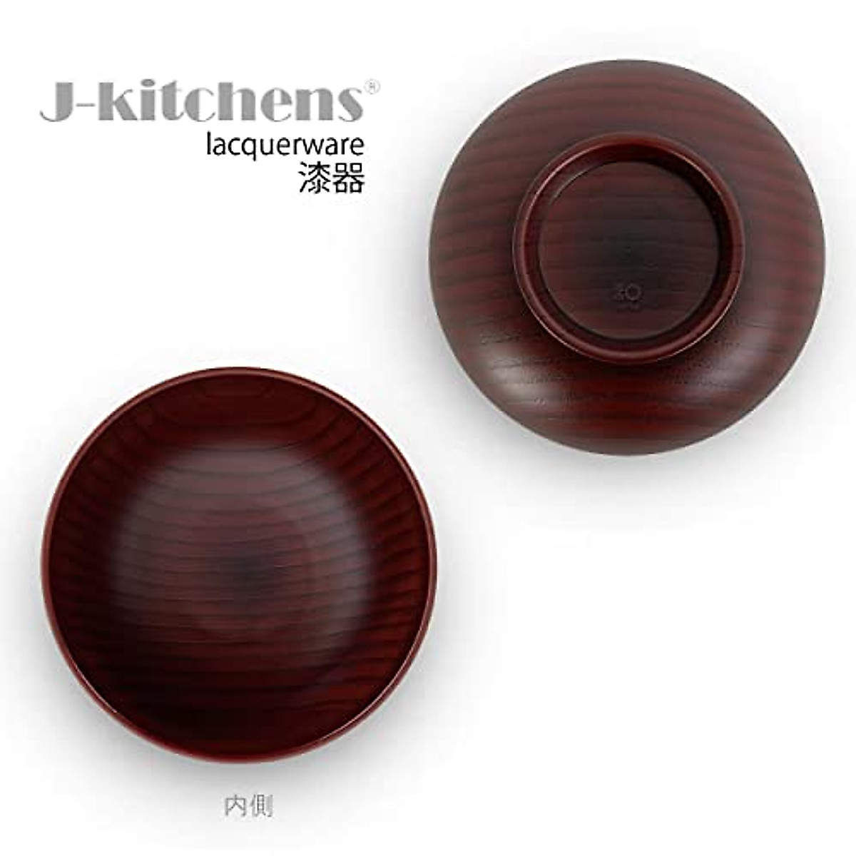 J-kitchens Soup Bowl, Heat Resistant, 128 Wood, Favorite Bowl, Red Sede, Made in Japan
