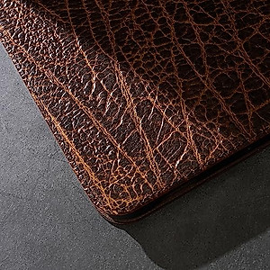 Gexmil Case for iPad 9.7 Inch,6th/5th Generation(2018/2017)-iPad Air 2/1 Gen. Genuine Leather Cover Anti Fingerprint/Slip,Cowhide Folio Cover Auto Sleep/Wake with Adjustable Stand,Buffalo Pattern