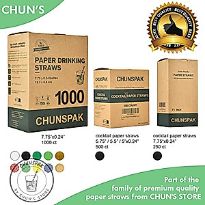 Paper Cocktail Straws 5 inch - 500 ct. Biodegradable Small Black Paper Drinking Straws Bulk for Short Drinks, Restaurant, Bar, Food Services