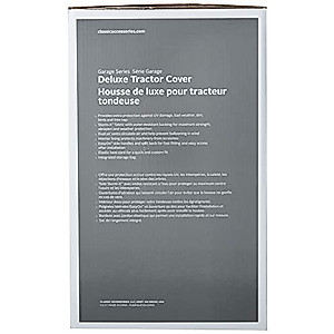 Classic Accessories StormPro Waterproof Heavy-Duty Tractor Cover, Fits tractors with decks up to 54 in,Black