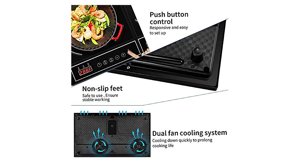 CUISUNYO Double Induction Cooktop 1800W | Portable & Energy Efficient