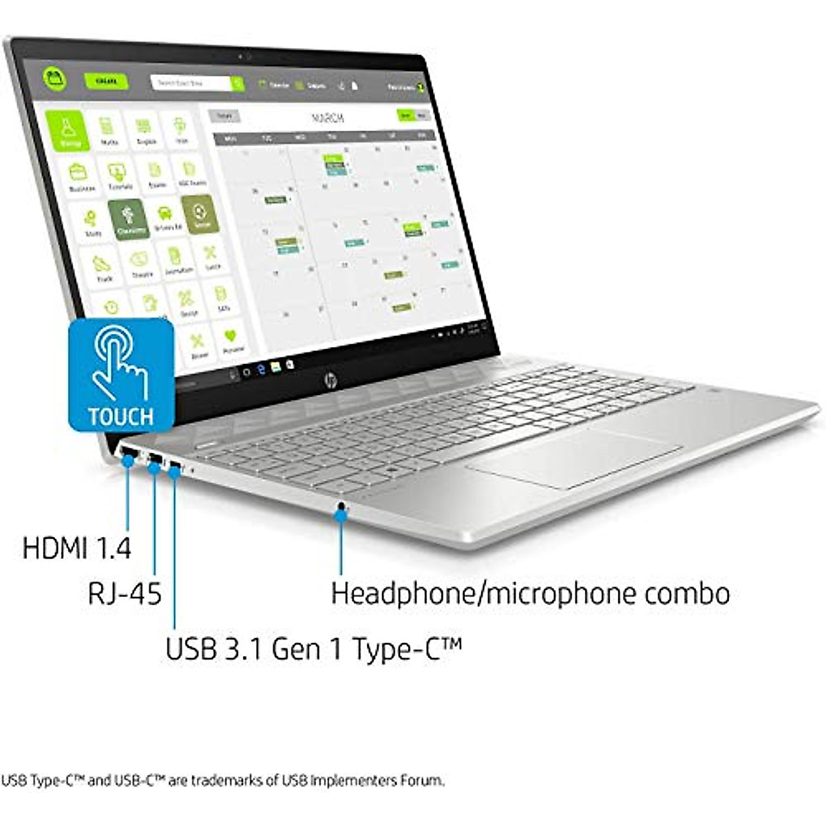 HP Pavilion 15 Business Laptop Computer, 10th Gen Intel Core i5-1035G1, 15.6" HD IPS Touchscreen, 32GB RAM, 1TB SSD, Win 10 Pro, Wi-Fi 5, Bluetooth, Webcam, B&O Audio, HDMI | 32GB USB Card