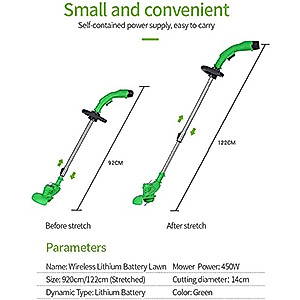 Electric Trimmer Garden Power Tools Cordless Grass Trimmer Lawn Cutter Mower Grass Cutting Machine Pruning Cutter Garden Tools-24V-2 Battery