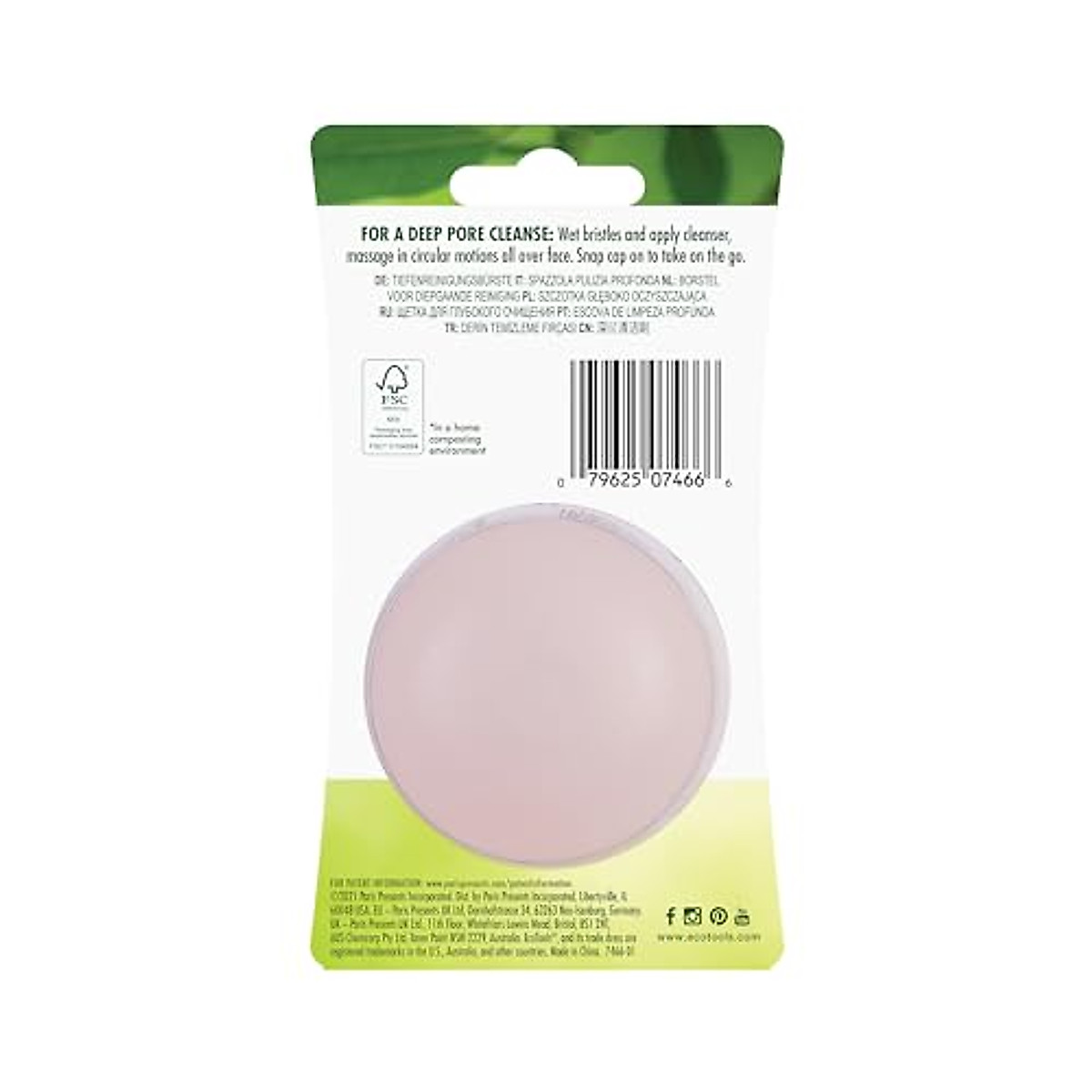 EcoTools Deep Cleansing Facial Brush, Manual Facial Cleansing Brush Exfoliates & Deeply Cleanses, Remove Makeup & Dry Skin, Eco-Friendly Face Brush for Cleansing, Color May Vary, 1 Count