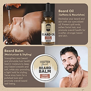 Deluxe Beard Oil and Beard Balm - For a Softer, Smoother, Moisturized Beard - Made with All-Natural and Organic Ingredients - Leave in Conditioner - Beard Care Kit for Men (Orange Cream)