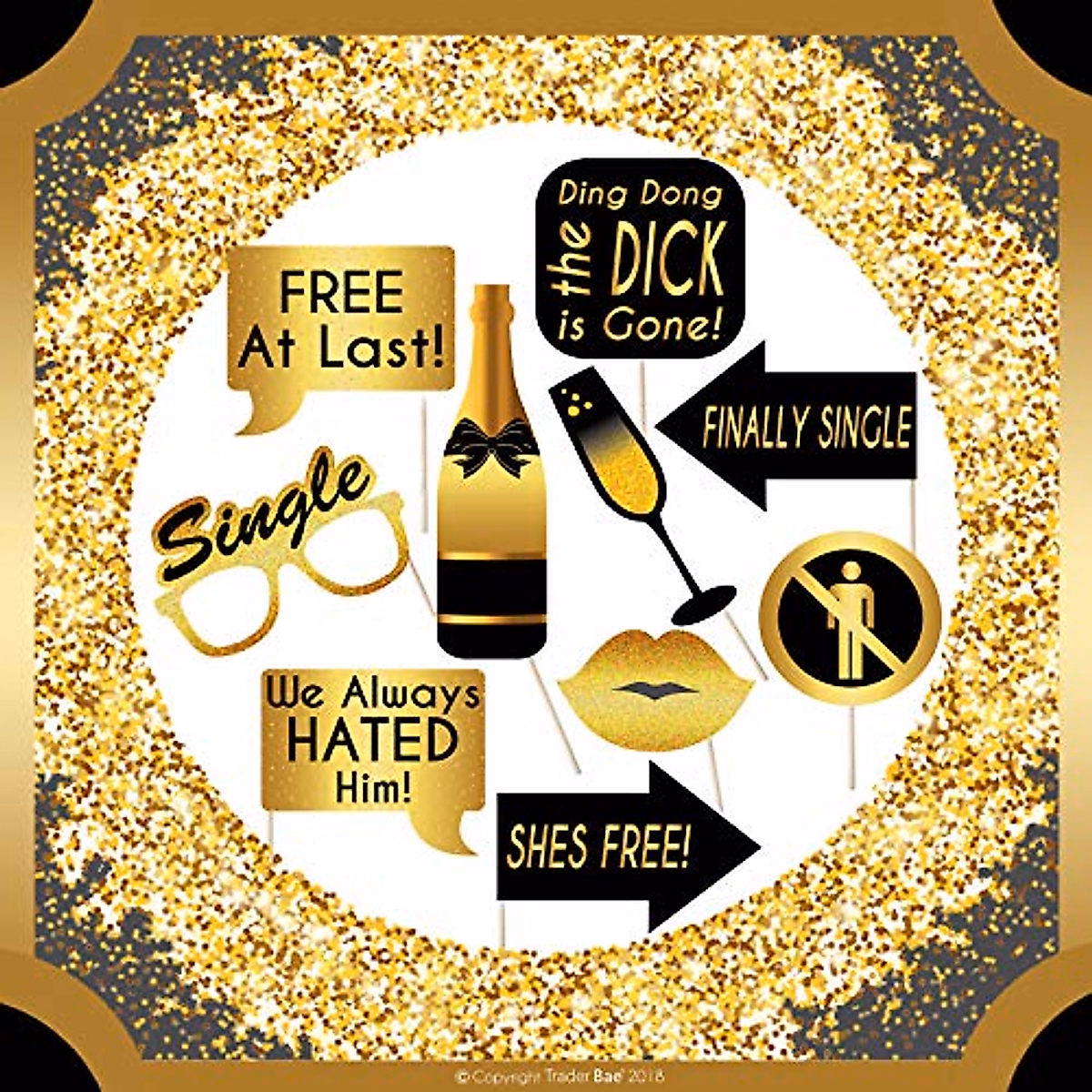 Divorce Party Decorations Kit | 10 Divorce Photo Booth Props | I Do I ...