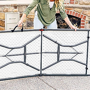 Lifetime 6-Foot Fold in Half Table, White Granite