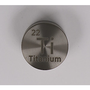 Titanium (Ti) 24.26mm Metal Disc for Collection or Experiments - 12.1mm Thick