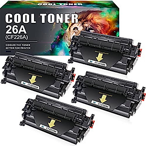 Cool Toner Compatible Toner Cartridge Replacement for HP 26A CF226A 26X CF226X Pro MFP M426fdw M402n M402dn M402dw M426fdn M426dw M402 M402d 402n M426 Printer Toner Ink (Black, 4-Pack)