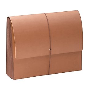 Smead TUFF Wallet, 5-1/4" Expansion, Flap and Cord Closure, Extra Wide Letter Size, Redrope, 10 per Box (71164)