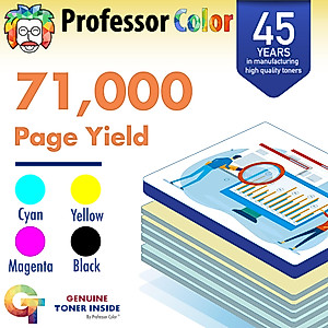 Professor Color Re-Coded OEM Toner Cartridge Replacement for Xerox AltaLink C8030 C8035 C8045 C8055 C8070 | 006R01697 006R01698 006R01699 006R01700 - 4 Pack