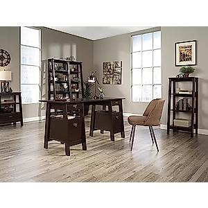 Sauder Trestle 5 Shelf Bookcase, Jamocha Wood finish