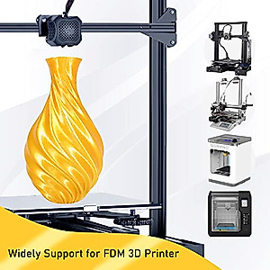 MIKA3D Silk Shiny PLA Gold 3D Printing Filament, 1Kg 2.2lbs 1.75mm 3D Print Material, High Diameter Control Neatly Wound Silk PLA, Widely Support for FDM 3D Printers