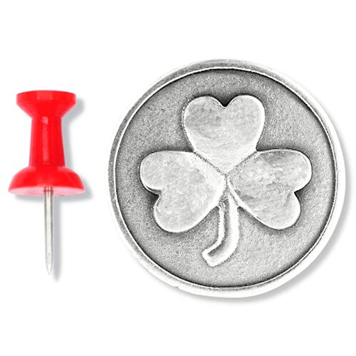 Pack of 3 - Shamrock 3 Three Leaf Clover Good Luck Pocket Token Charm Coin with Prayer for Health and Happiness, Catholic Coin St. Patrick's Day